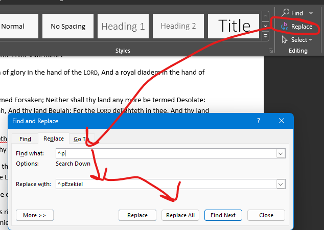 Word Find and Replace Syntax Help — Logos Community